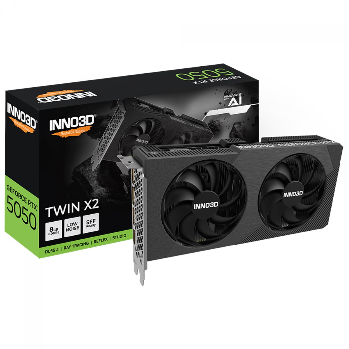 Placa de Vídeo Inno3D NVIDIA GeForce RTX 5050 Twin X2, 8GB, GDDR6, DLSS ...