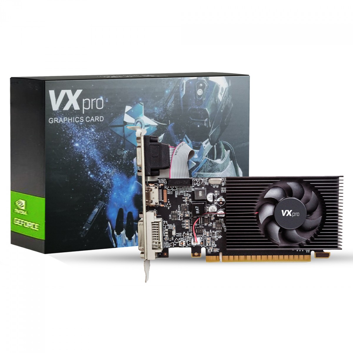 Placa De Vídeo VXpro NVIDIA GeForce GT610LP, 2GB, DDR3, 64bit, GT610LP-2GD3