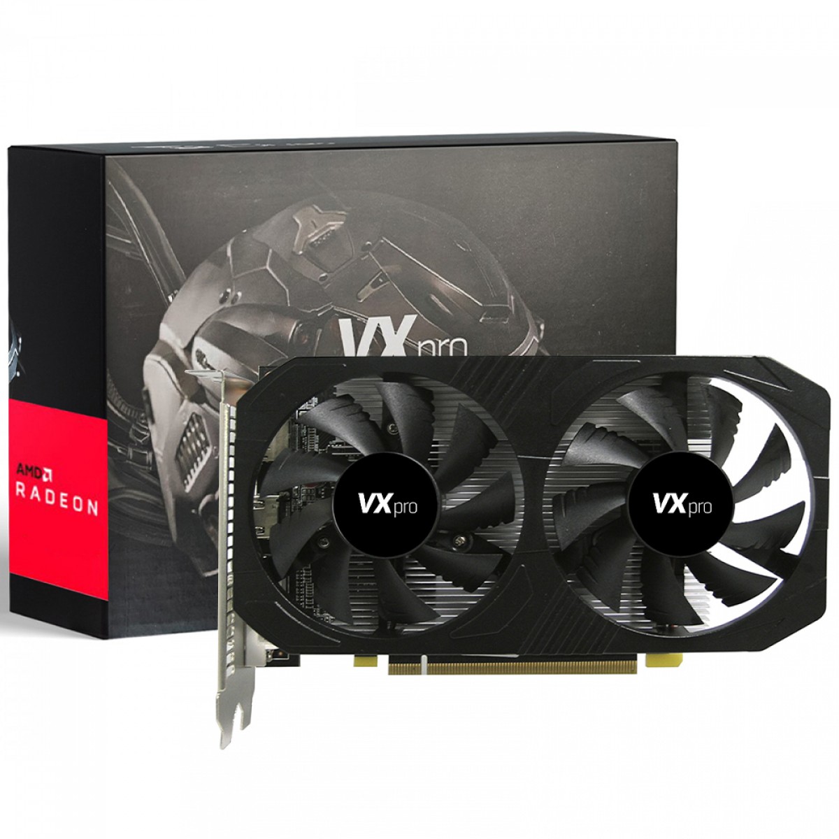 Placa De Vídeo VXpro Radeon RX 560 Dual, 4GB, GDDR5, Preto