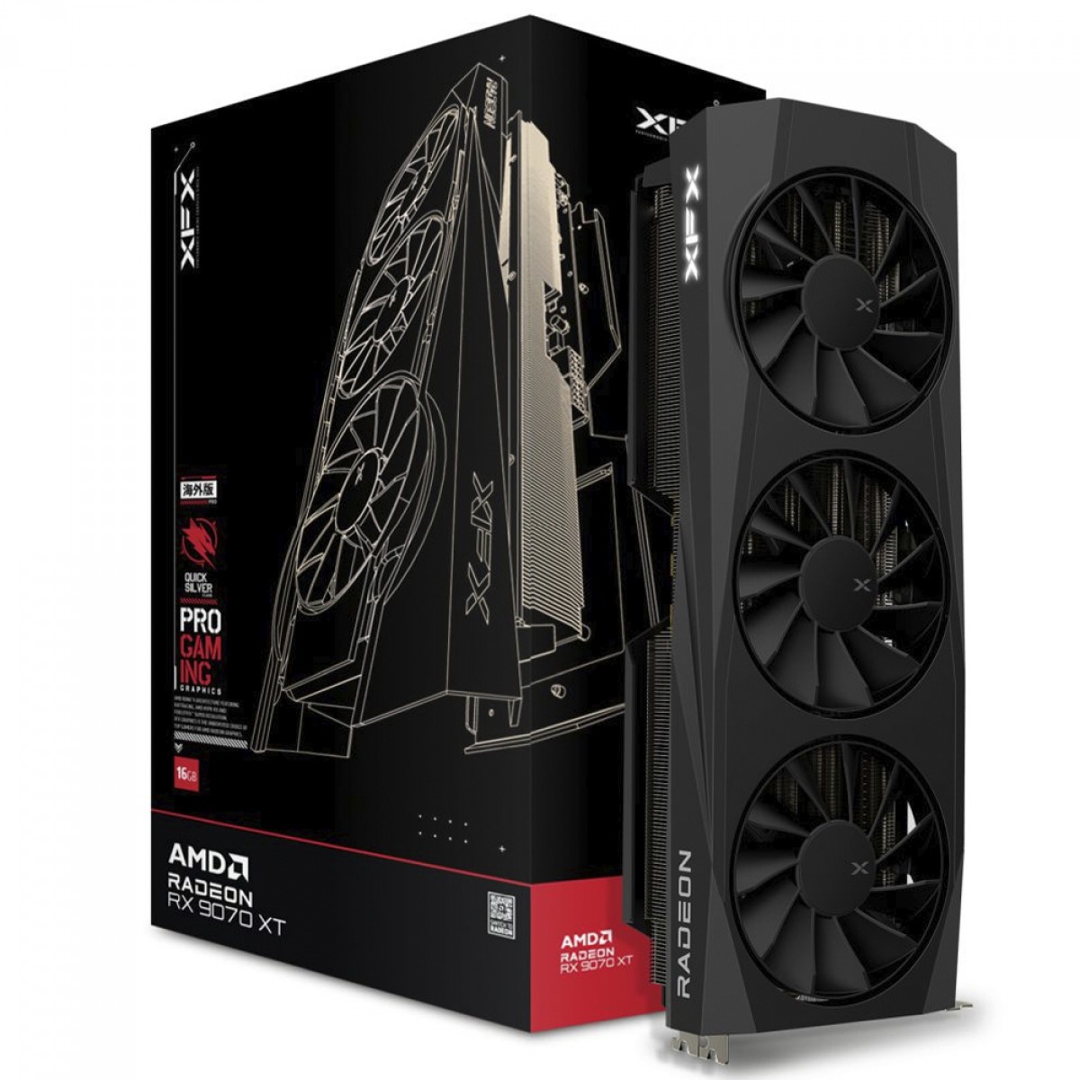 [TERABYTE] Placa de Vídeo XFX Quicksilver AMD Radeon RX 9070 XT Gaming ...