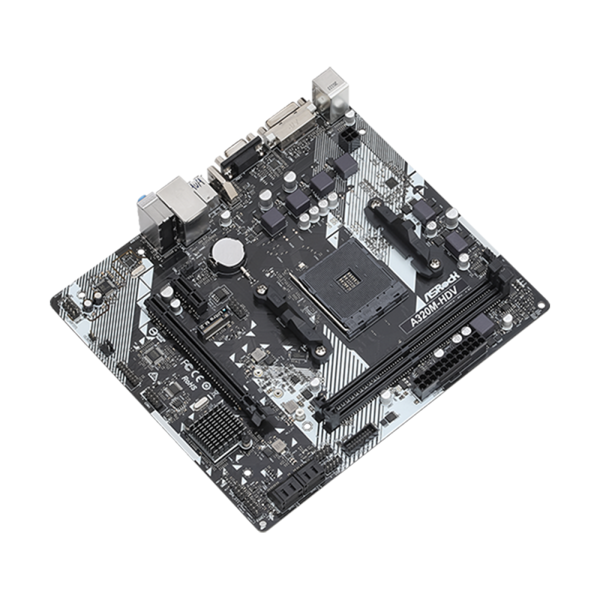 Placa Mãe ASRock A320M-HDV, Chipset A320, AMD AM4, mATX, DDR4, (R4.0)