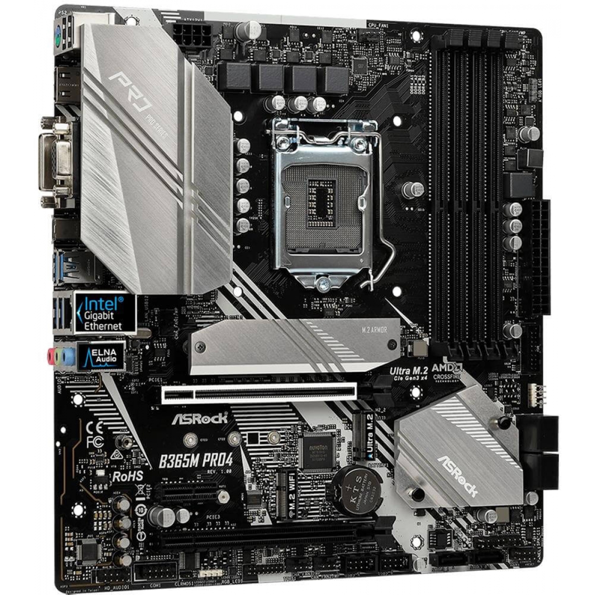 Placa Mãe ASRock B365M Pro4, Chipset B365, Intel LGA 1151, mATX, DDR4