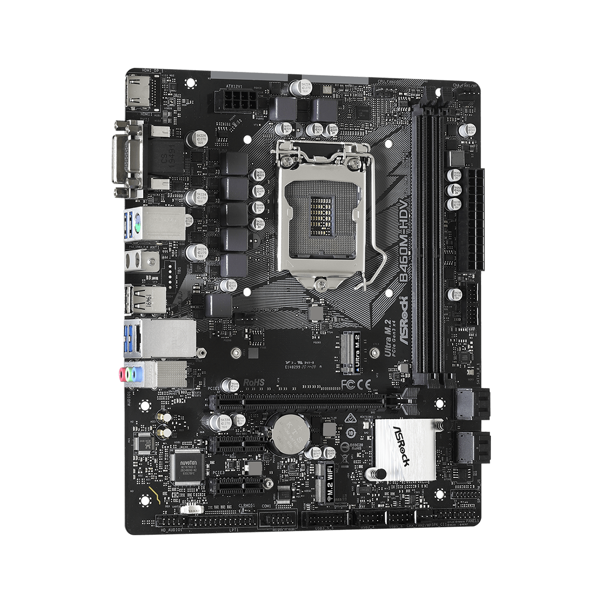 Placa Mãe AsRock B460M-HDV, Chipset B460M, Intel LGA 1200, mATX, DDR4 ...