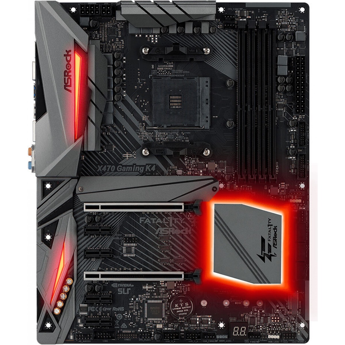 Placa Mãe ASRock Fatal1ty X470 Gaming K4, Chipset X470, AMD AM4, ATX ...