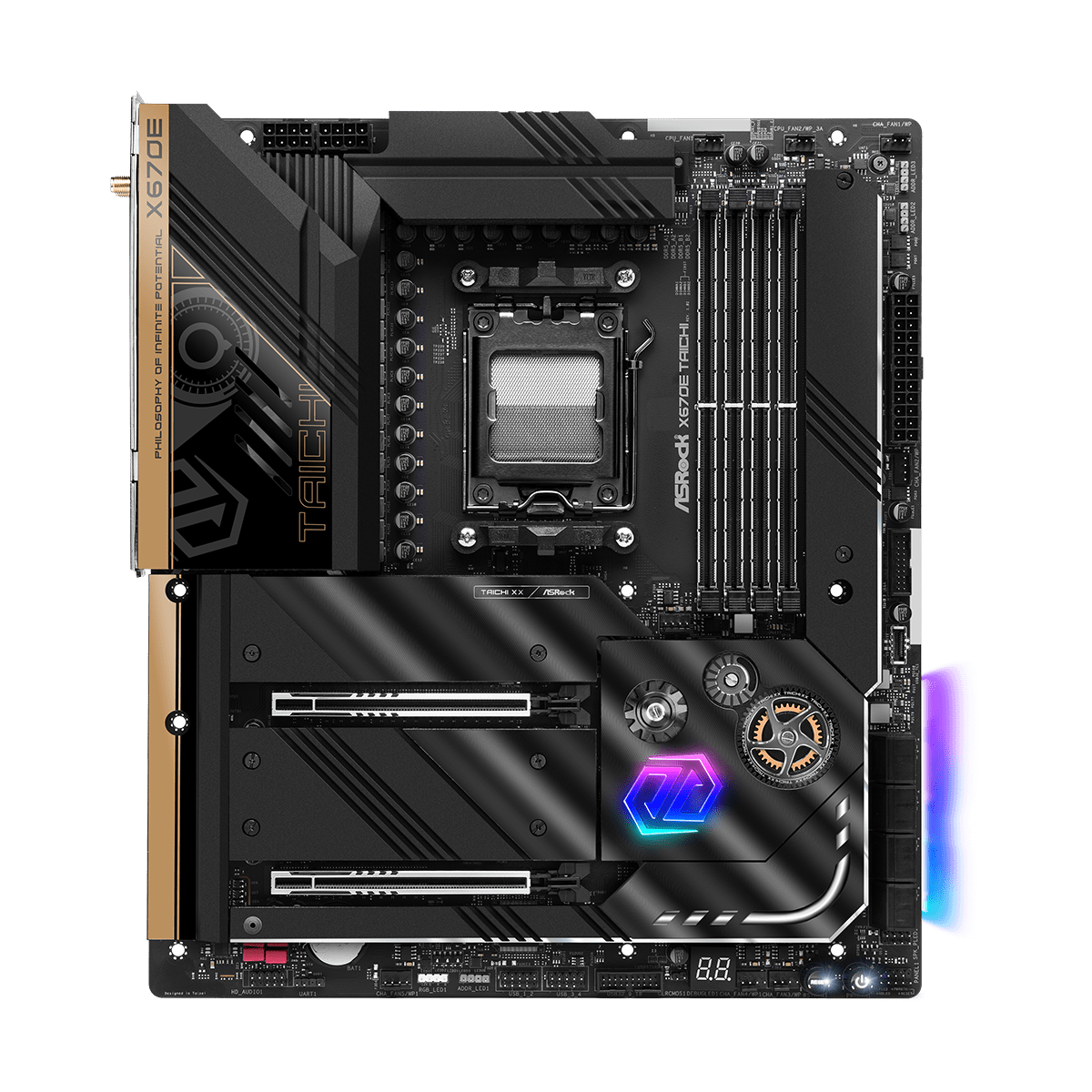 Placa Mãe ASRock X670E Taichi, WIFI, Chipset X670, ATX, AMD AM5, DDR5