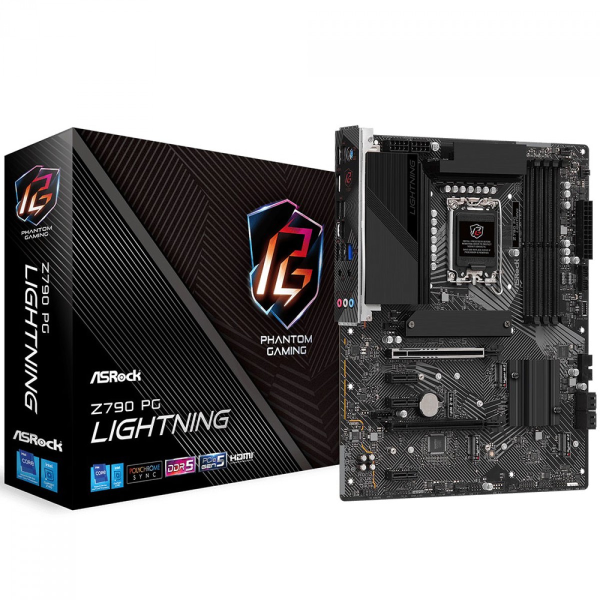 Placa Mãe ASRock Z790 PG Lightning, Chipset Z790, LGA 1700, ATX, DDR5