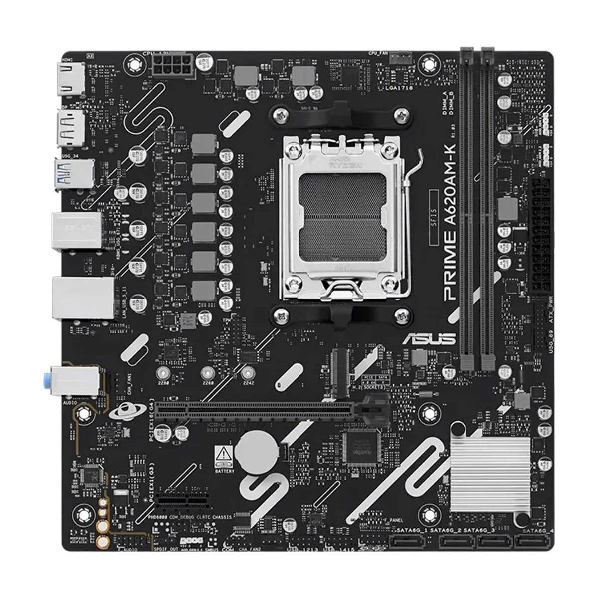 Placa-Mãe Asus Prime A620M-K, AM5, mATX, DDR5 | Terabyte