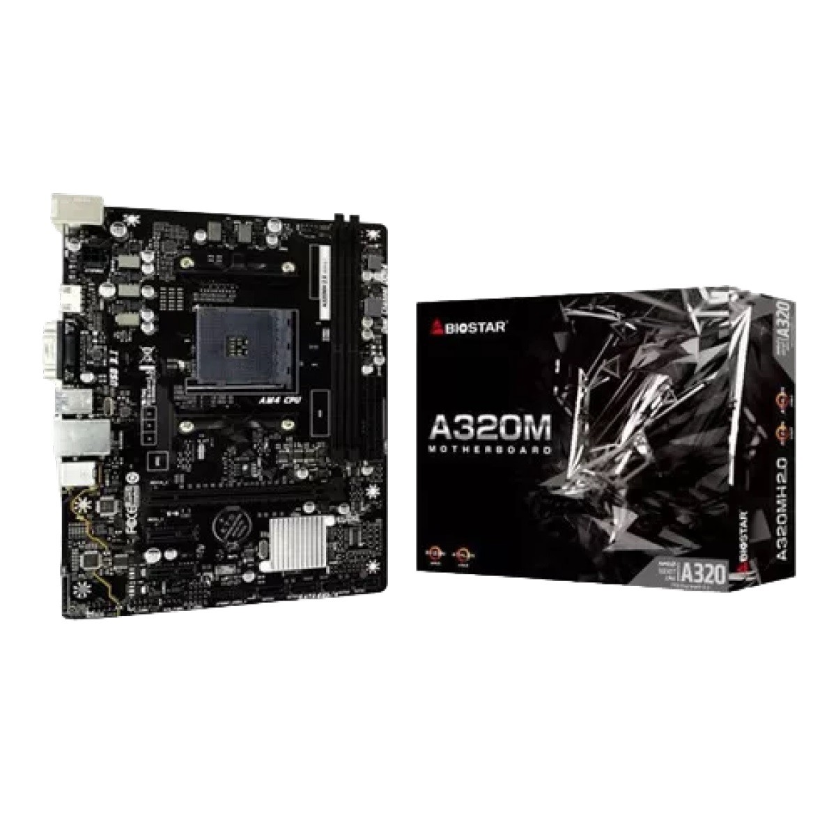 Placa Mãe Biostar A320MH 2.0, Chipset A320, AMD AM4, mATX, DDR4 - Open Box