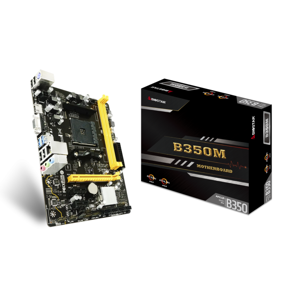 Placa Mãe Biostar B350M, Chipset B350, AMD AM4, mATX, DDR4