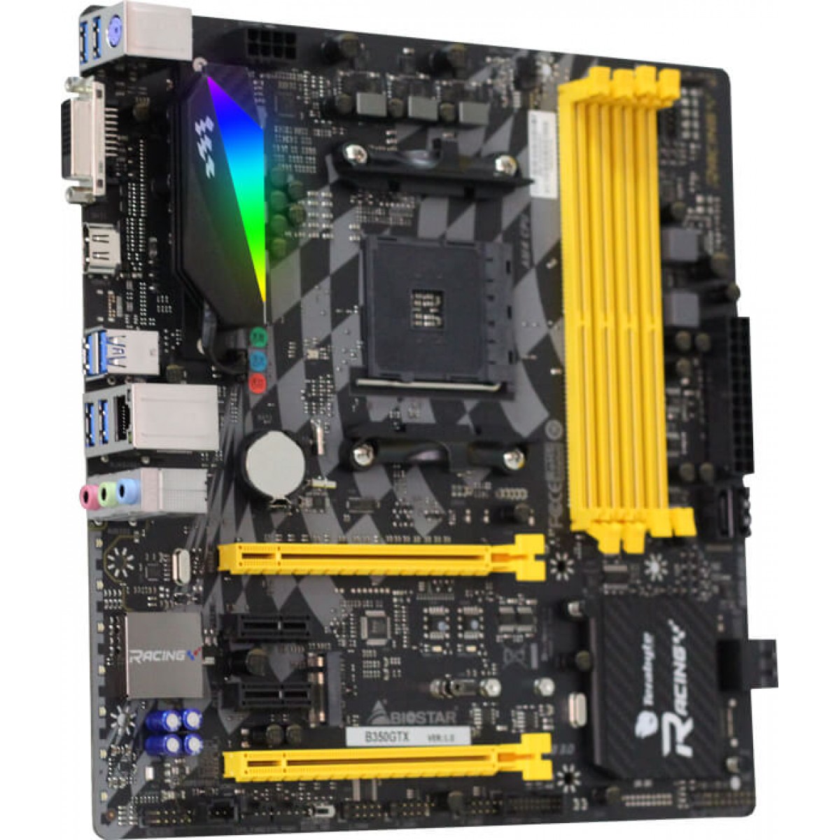 Placa Mãe Biostar Racing B350GTX, Chipset B350, AMD AM4, DDR4