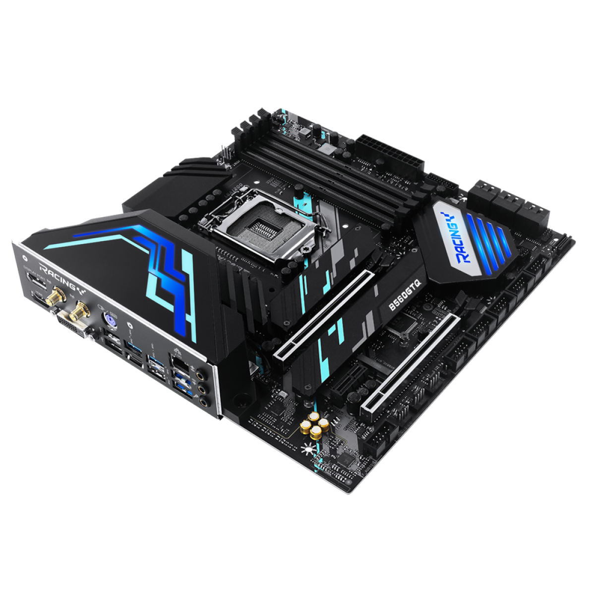 Placa Mãe Biostar Racing B560GTQ, Chipset B560, Intel LGA 1200, MATX, DDR4