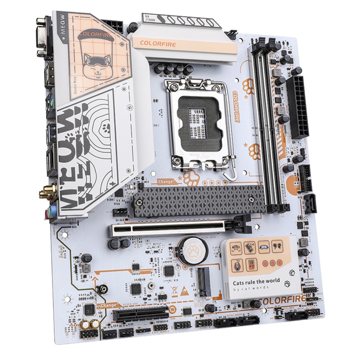 Placa-Mãe ColorFire B760M-A MEOW WIFI D5 Orange | Terabyte