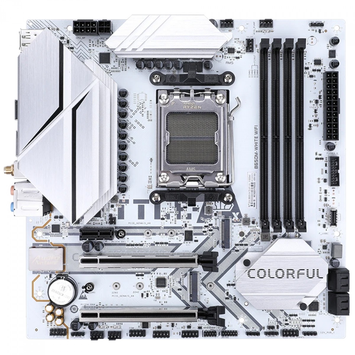Placa Mãe Colorful Battle-AX B650M-White WiFi V14, Chipset B650, AMD ...
