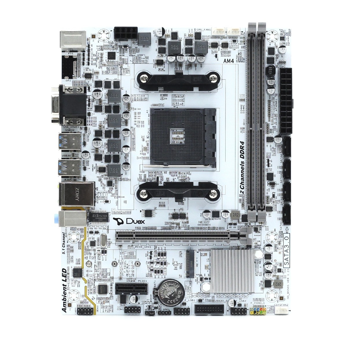 Placa Mãe Duex A520ZG, Chipset A520, AMD AM4, MATX, DDR4 - Open Box