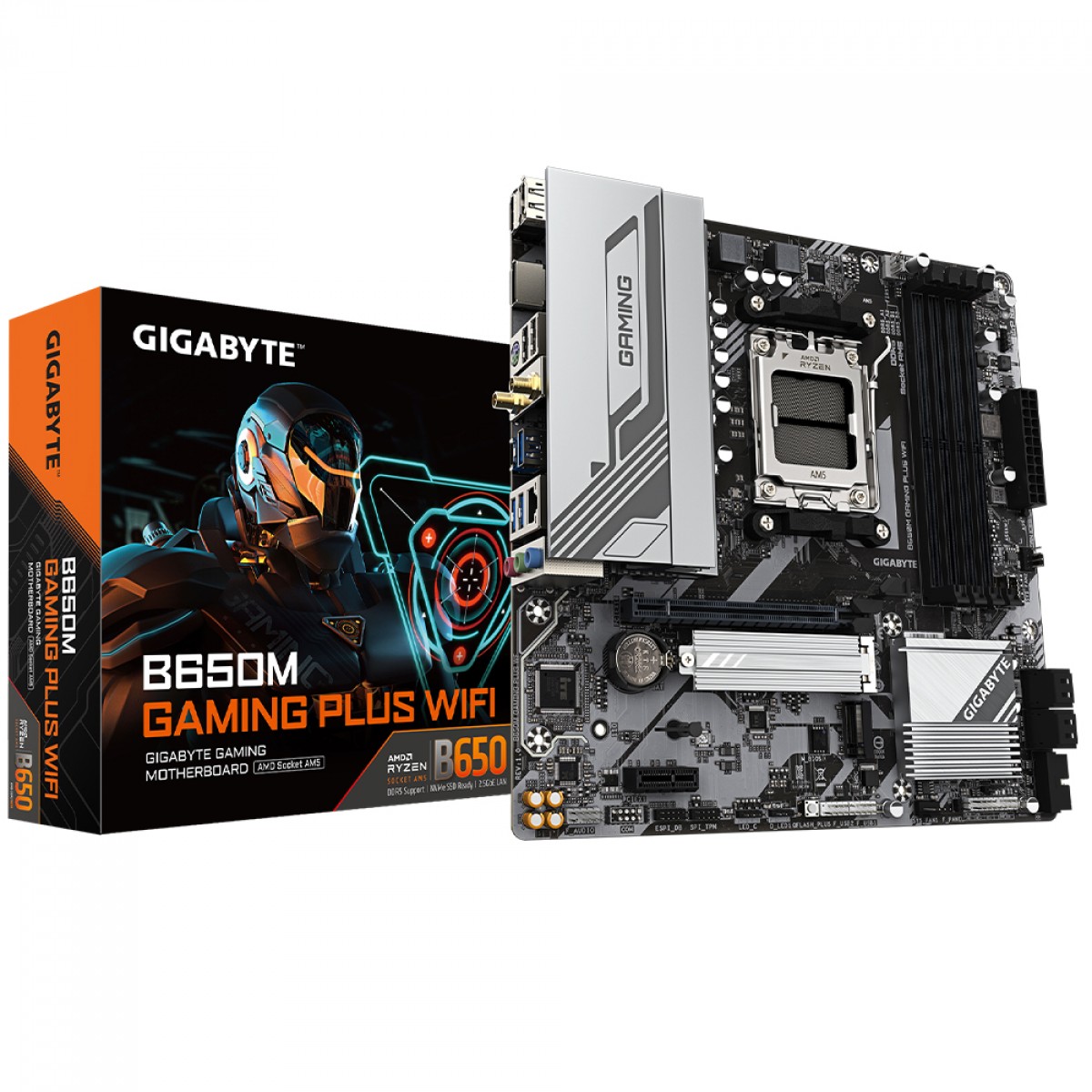 Placa Mãe Gigabyte B650M Gaming Plus WiFi, Chipset B650, AMD AM5, M-ATX ...