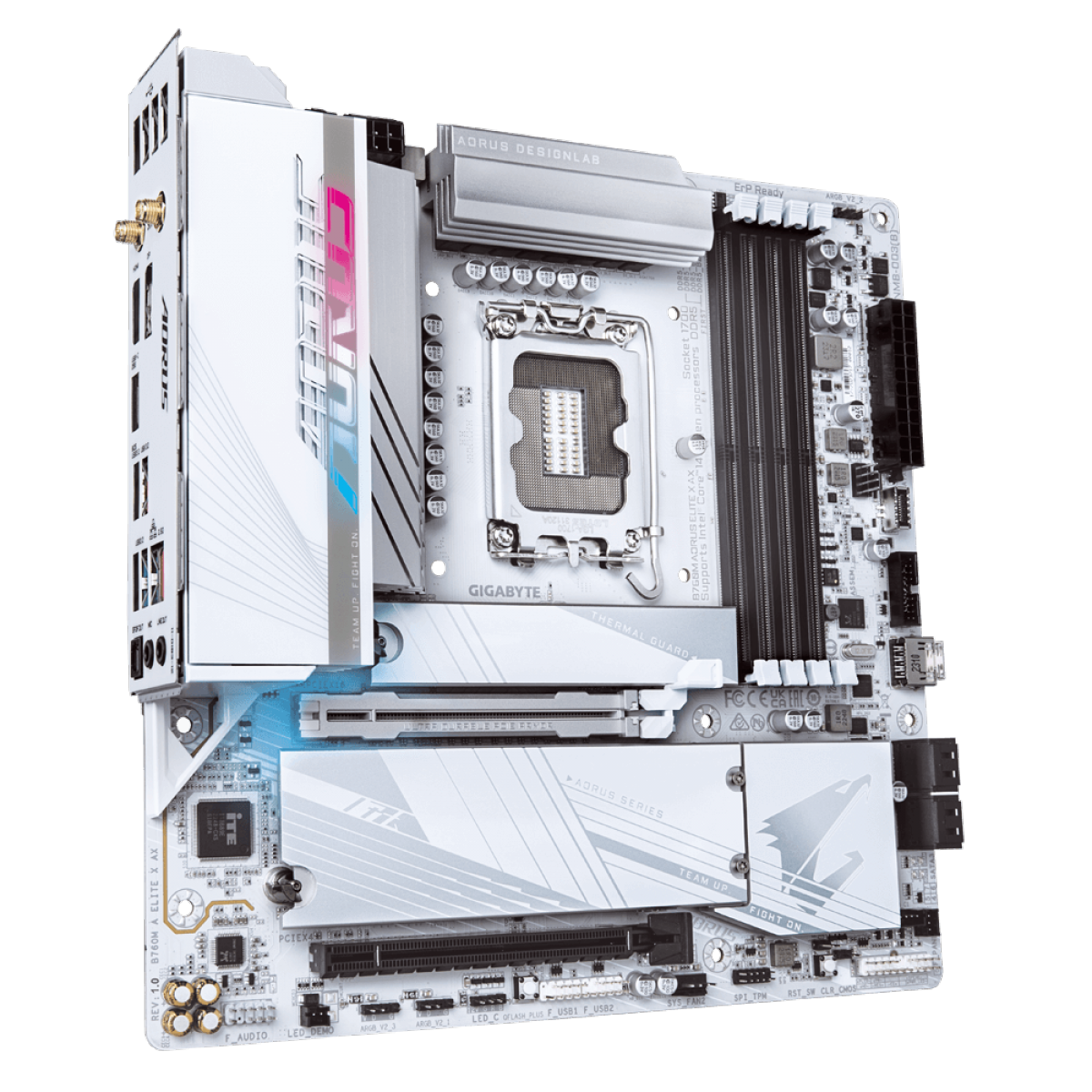 Placa Mãe Gigabyte B760M AORUS ELITE X AX, Chipset B760, Intel LGA 1700 ...