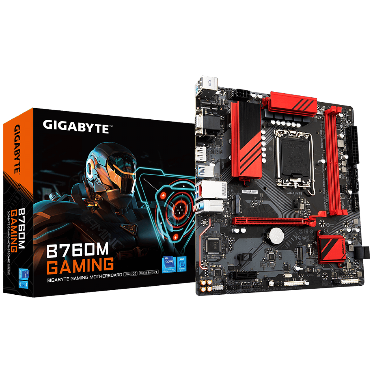 Placa Mãe Gigabyte B760M Gaming, Chipset B760, Intel LGA 1700, MATX, DDR5