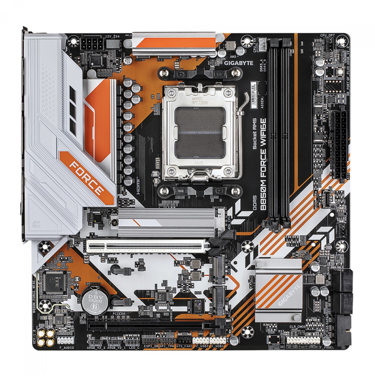 Placa Mãe Gigabyte B850M FORCE WIFI6E, Chipset B850, AMD AM5, M-ATX, DDR5