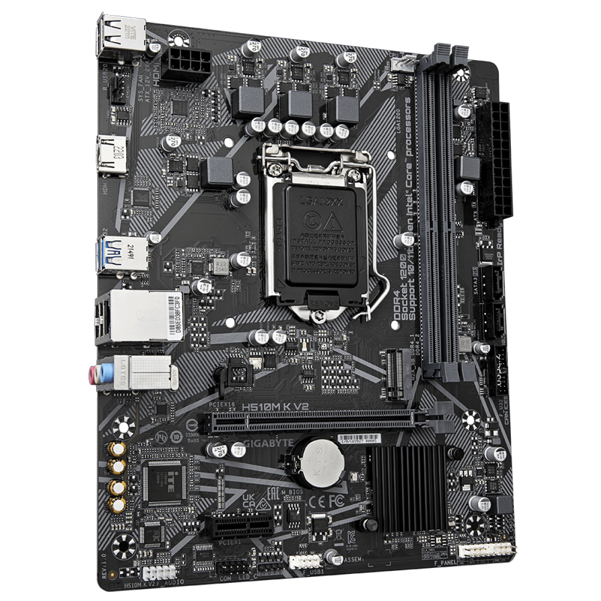 Placa Mãe Gigabyte H510M K V2, Chipset H510, Intel LGA 1200, MATX, DDR4 ...