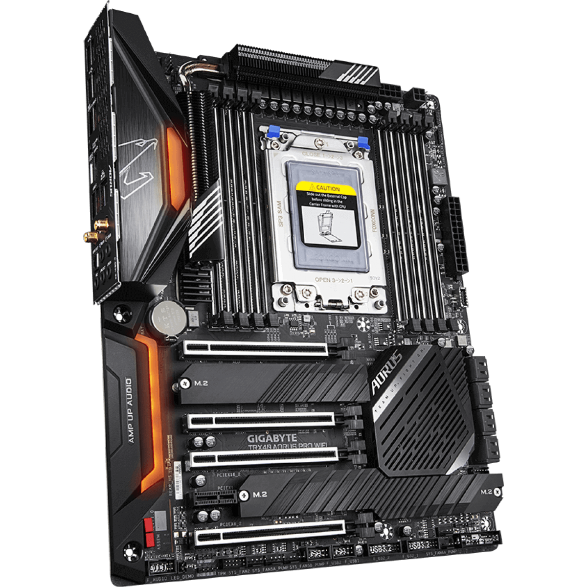 Placa Mãe Gigabyte TRX40 Aorus PRo Wifi, Chipset TRX40, AMD TRX4, ATX, DDR4