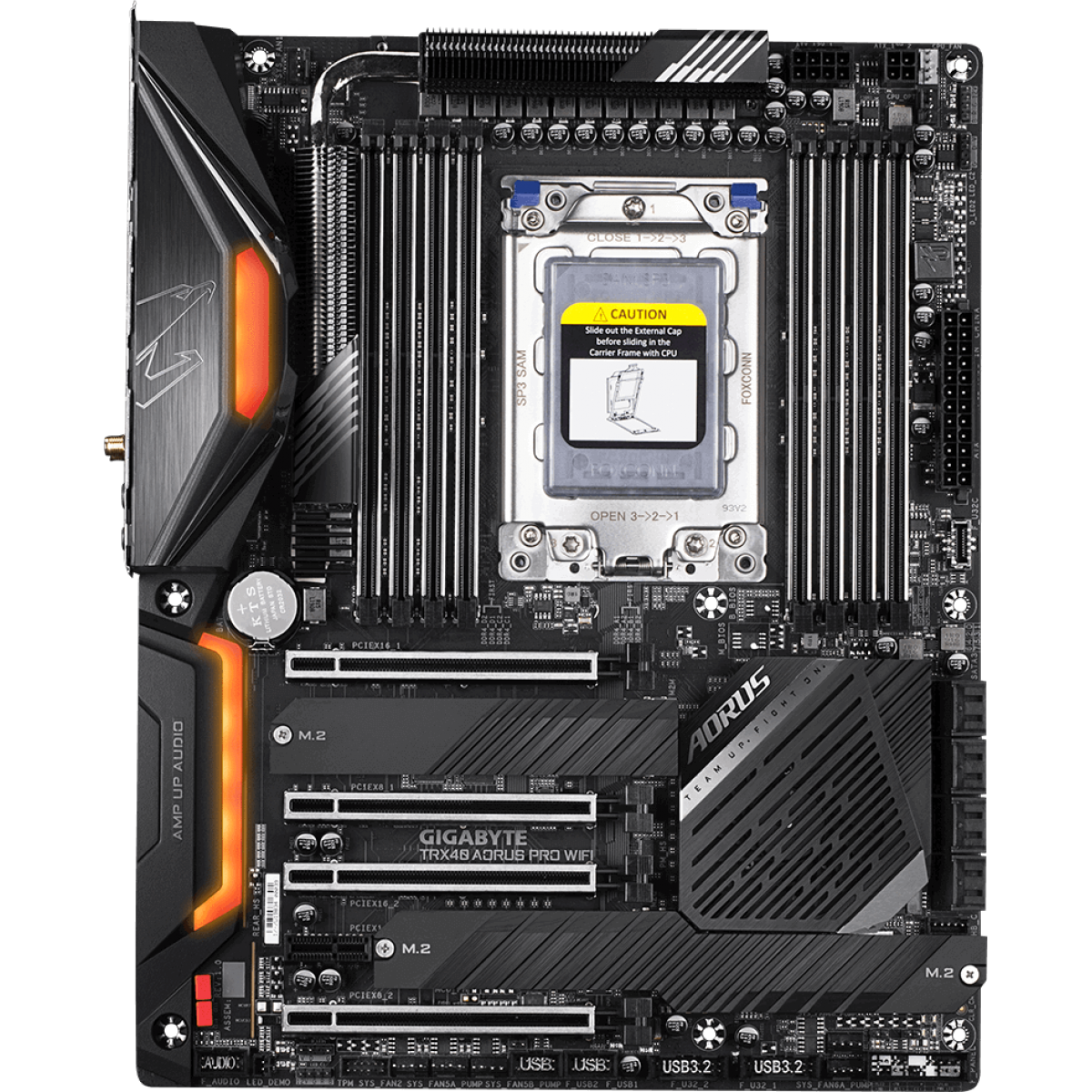 Placa Mãe Gigabyte TRX40 Aorus PRo Wifi, Chipset TRX40, AMD TRX4, ATX, DDR4
