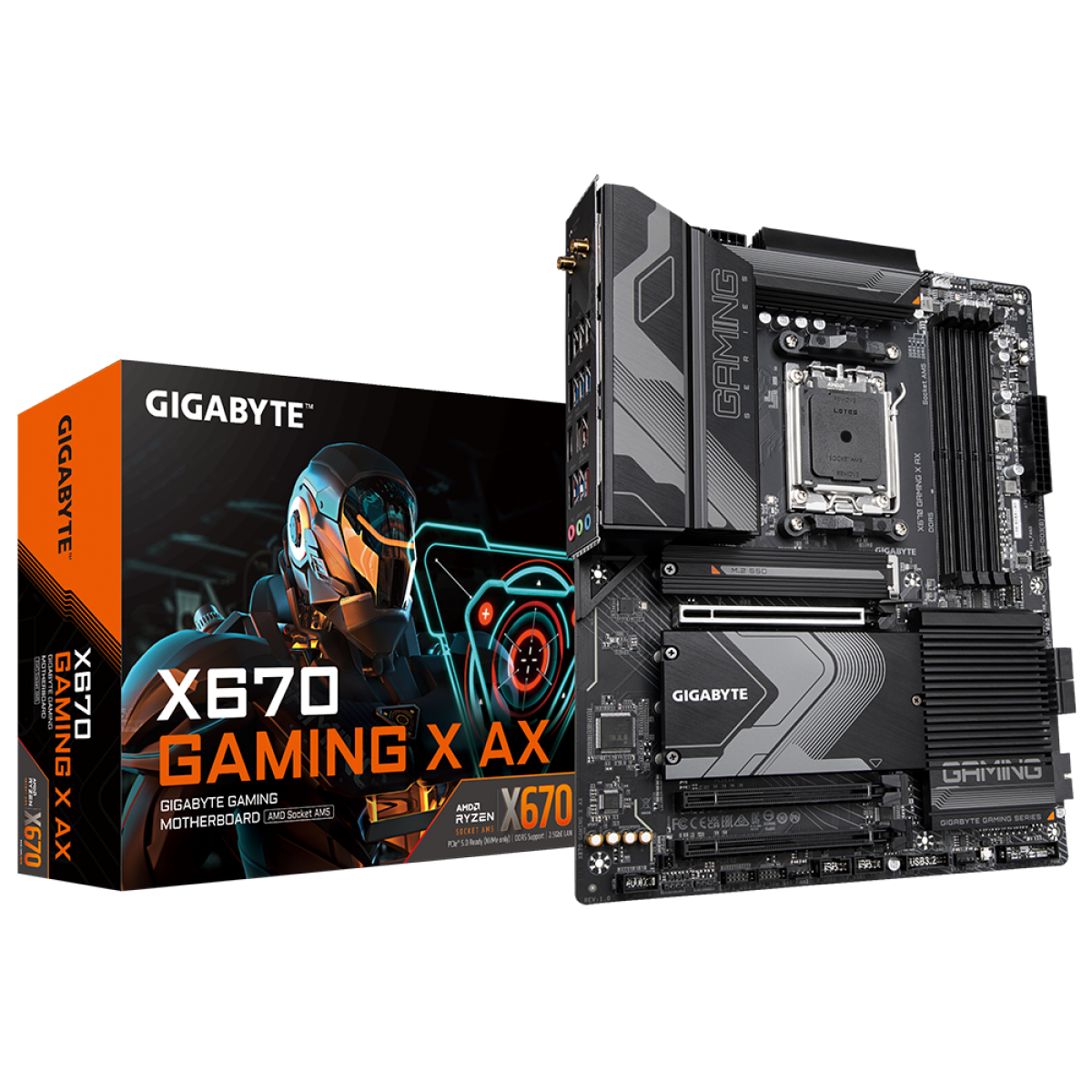 Placa Mãe Gigabyte X670 Gaming X AX, Chipset X670, AMD AM5, ATX, DDR5