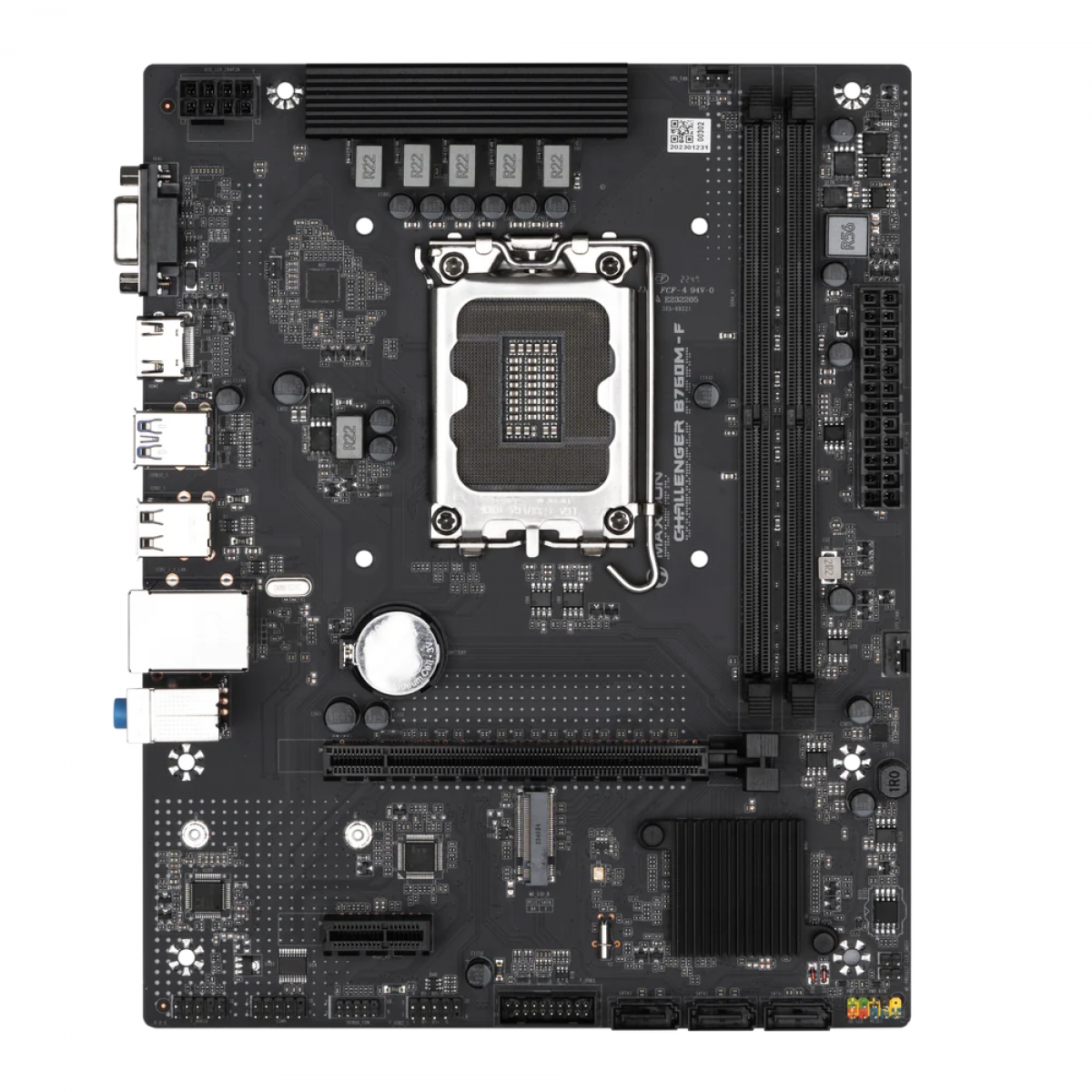 Placa Mãe MAXSUN Challenger B760M-F, Chipset B760, Intel LGA 1700, m-ATX, DDR4