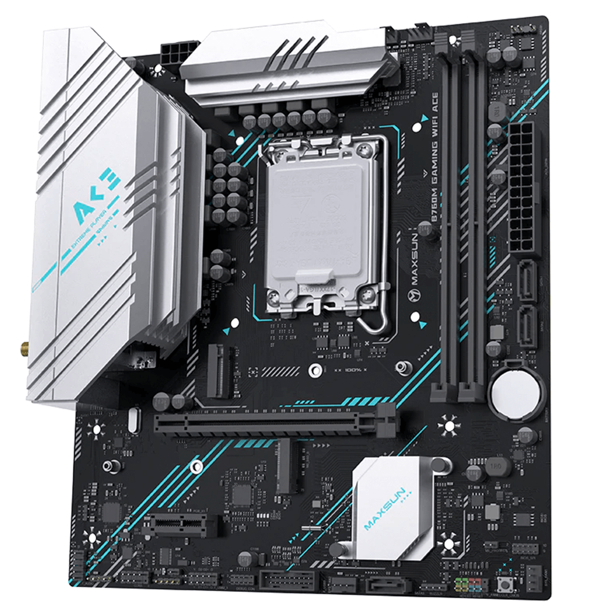 Placa Mãe MAXSUN MS-B760M Gaming WIFI ACE, Chipset B760, Intel LGA 1700, m-ATX, DDR5