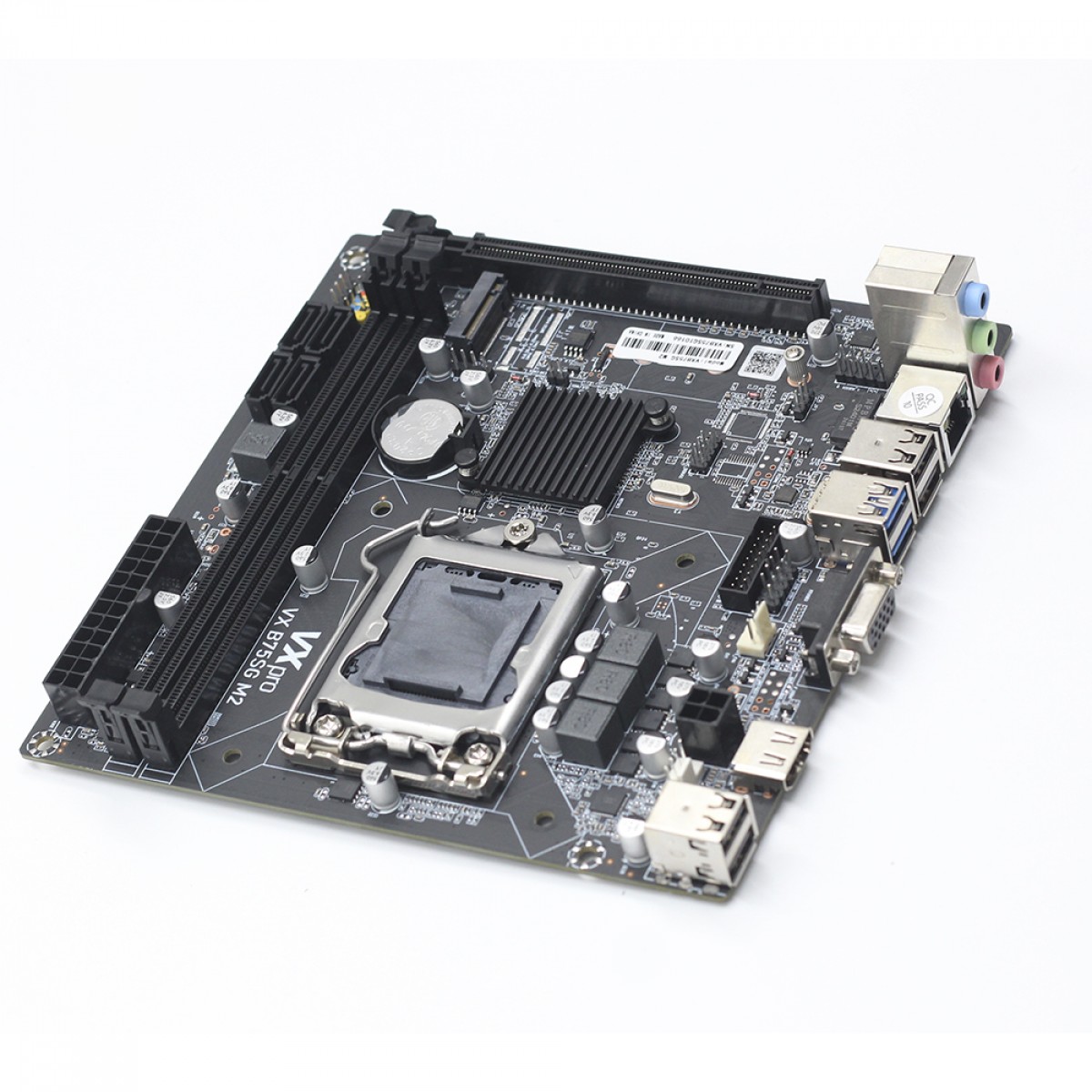 Placa Mãe VXpro VX B75SG M2, Chipset B75, Intel LGA 1155, Mini ITX, DDR3