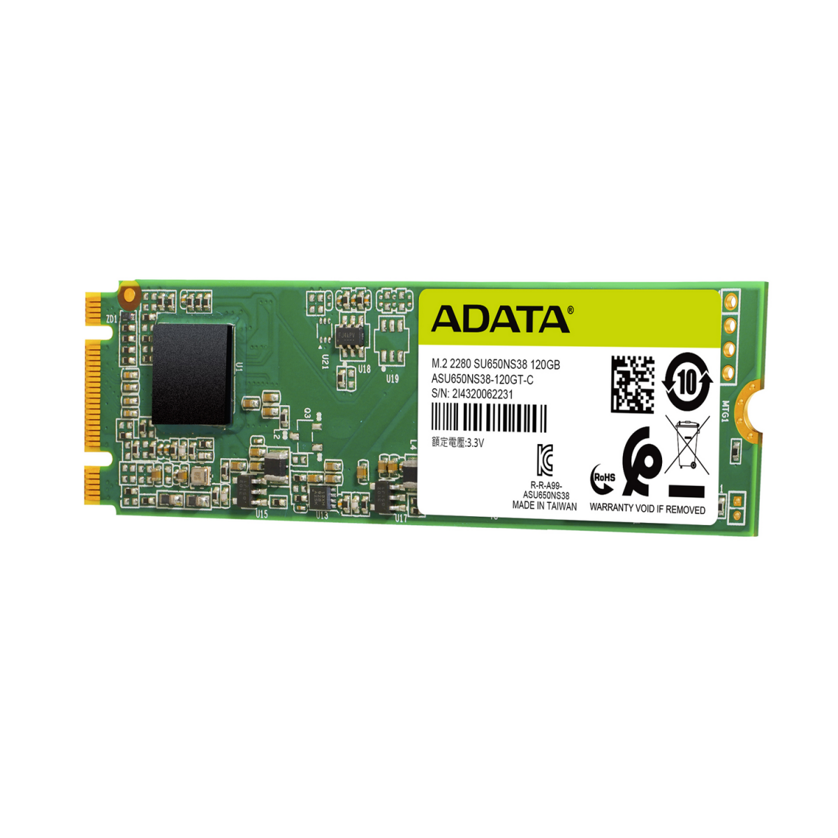 SSD Adata Ultimate SU650 120GB , M.2, Leitura 550MBs e Gravação 510MBs ...