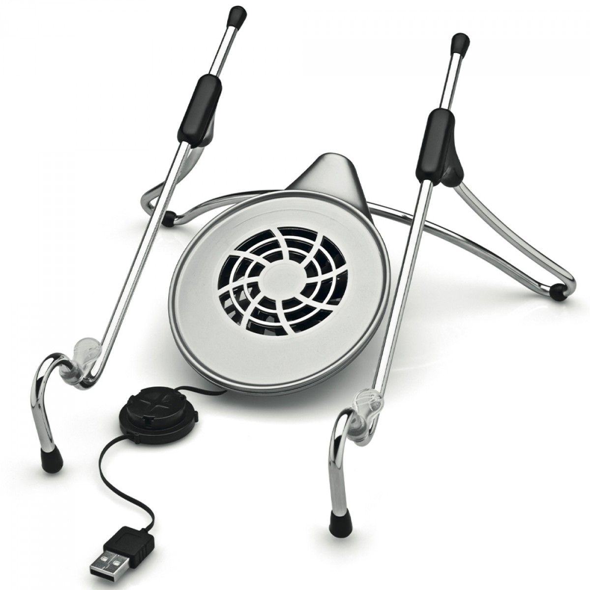 Suporte Ergonômico para Notebook Octoo Uptable Cooler, Ajustável, Cromado