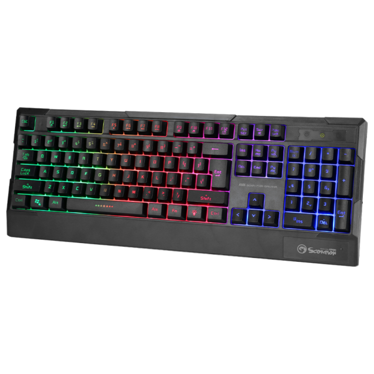 Teclado Gamer Marvo K606, Membrana, Rainbow