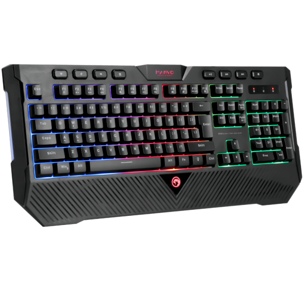 Teclado Gamer Marvo K656, Membrana, Rainbow