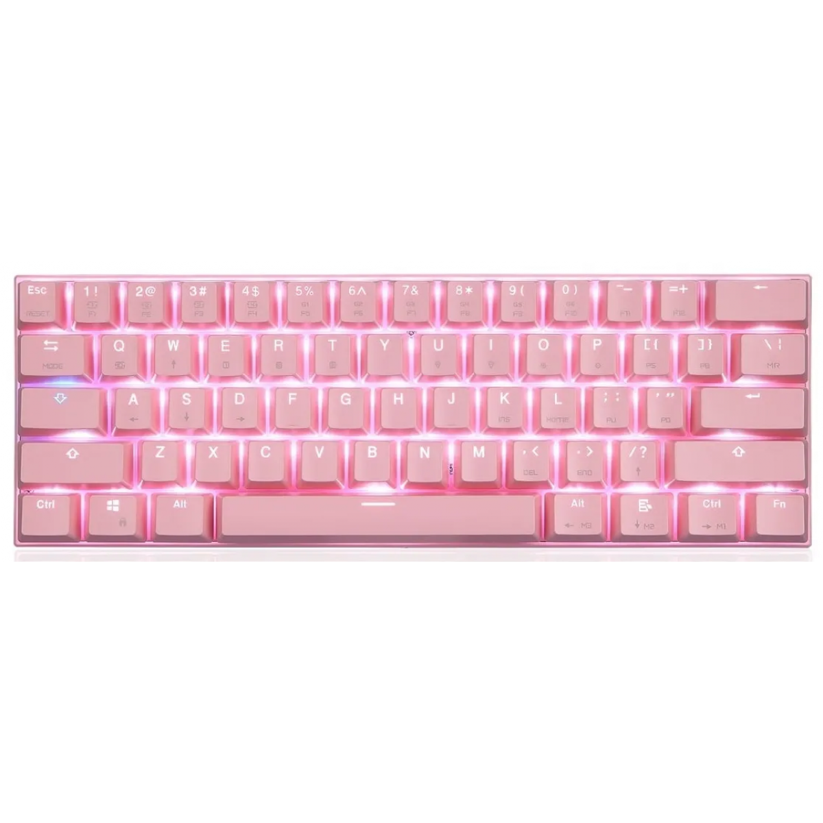Teclado Gamer Mecânico MotoSpeed CK62 Pink, Switch Red, RGB ...