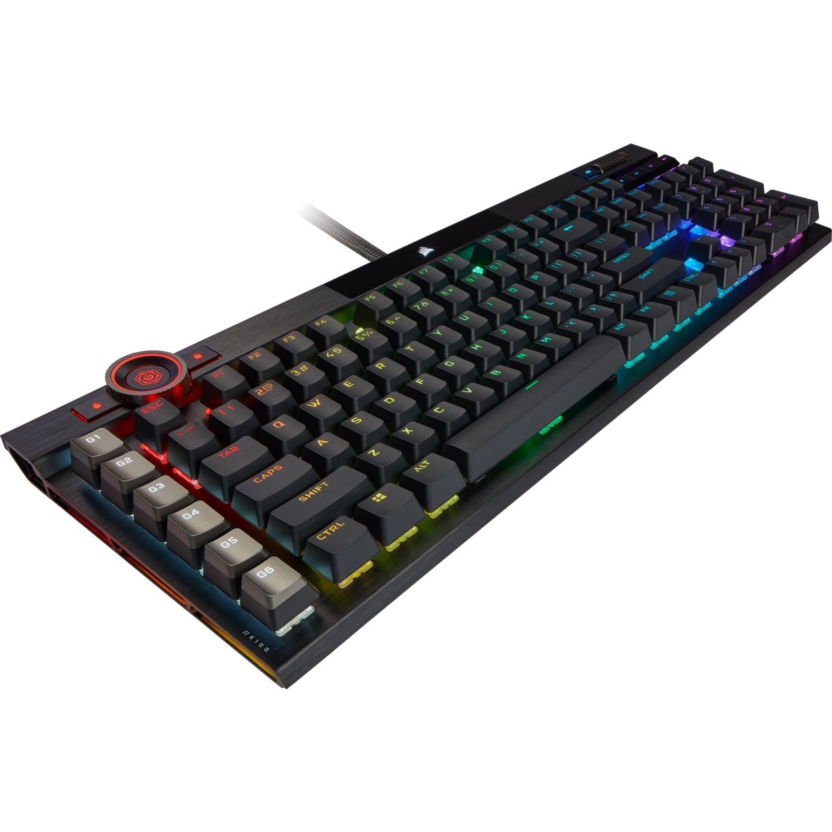 Teclado Gamer Óptico Mecânico K100 Corsair RGB, Switch Corsair OPX ...