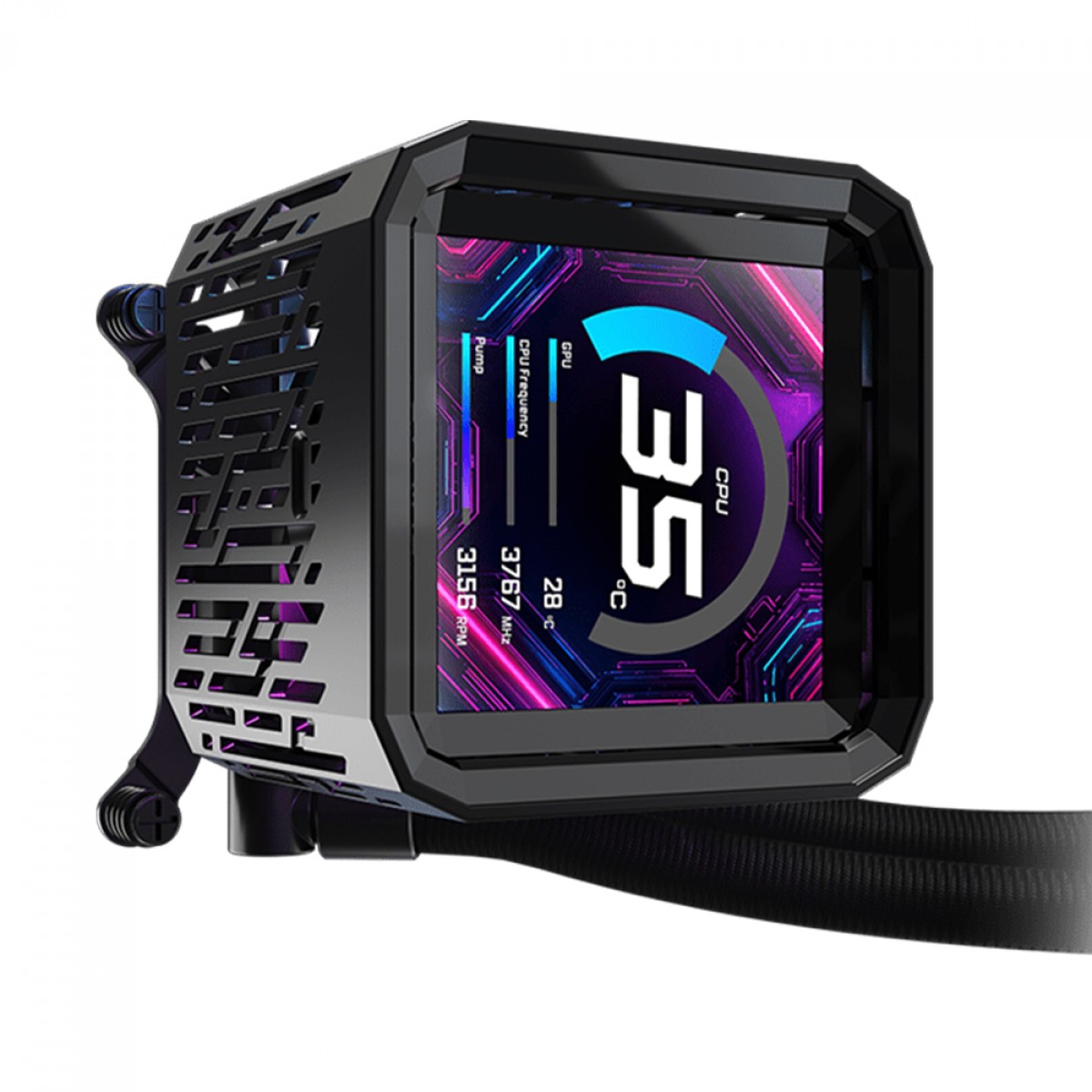 Water Cooler ASRock Phantom Gaming 360, ARGB, 360mm, Com Tela LCD ...