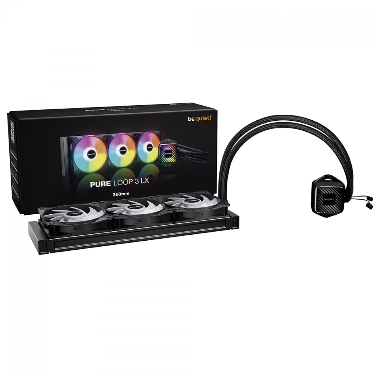 Water Cooler Be Quiet Pure Loop 3 LX, ARGB, 360mm, PWM, Intel/AMD ...
