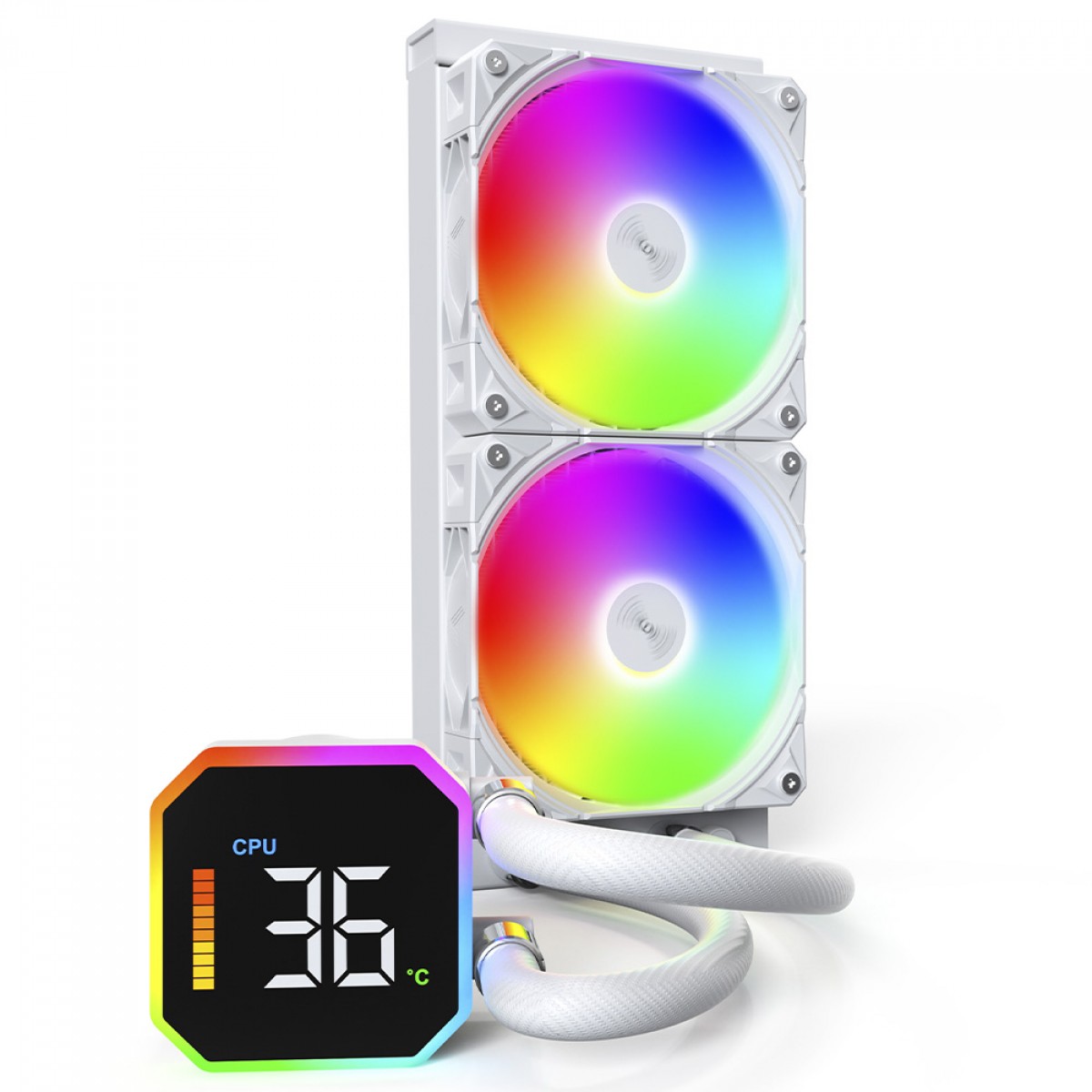 Water Cooler Montech HyperFlow Digital, ARGB, 240mm, Com Display, Intel ...