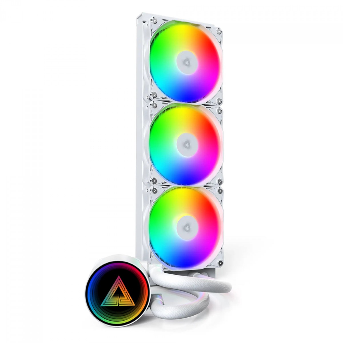 Water Cooler Montech LightFlow ARGB, 360mm, Intel-AMD, Branco