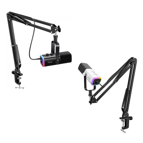Combo DUO, 2x Microfone Gamer Fifine AM8T, RGB, USB/XLR, Com Braço ...
