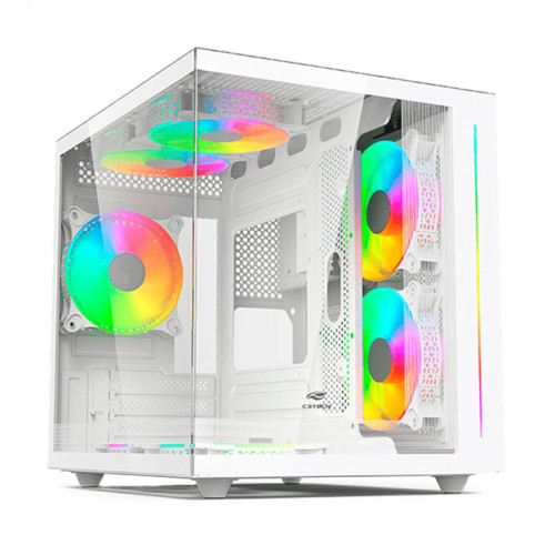 Gabinete Gamer C3Tech Aquarius, Mini Tower, Vidro Temperado, M-ATX ...