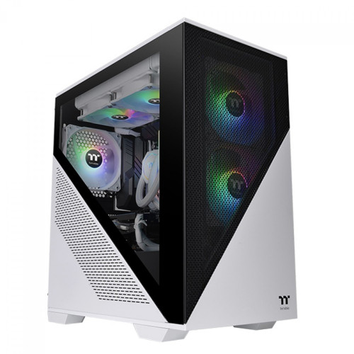 Gabinete Gamer Thermaltake Divider 170 TG ARGB, Snow, Mid Tower, Vidro ...
