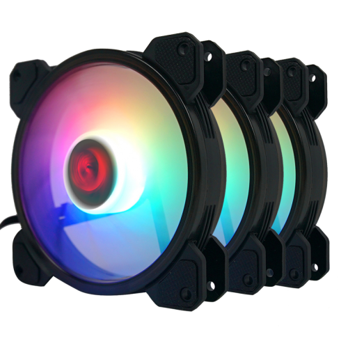 Kit Fan Redragon RGB 120mm com Controladora (3 Unidades) - Tera
