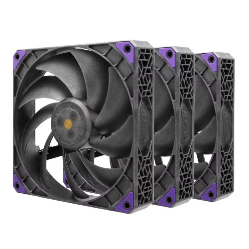 Kit Fan Com 3 Unidades Super Flower Megacool, 140mm, Black, SF-PF141-BK_3P