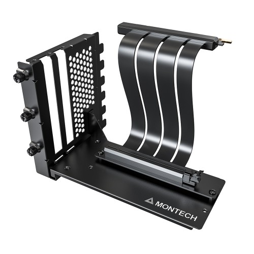 Kit Para GPU Vertical Montech VGM, PCIE 4.0, Com Cabo Riser, Black