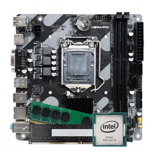 Kit Intel Core i5 3.2GHz + Placa Mãe Chipset H81 + Memória 16GB DDR3