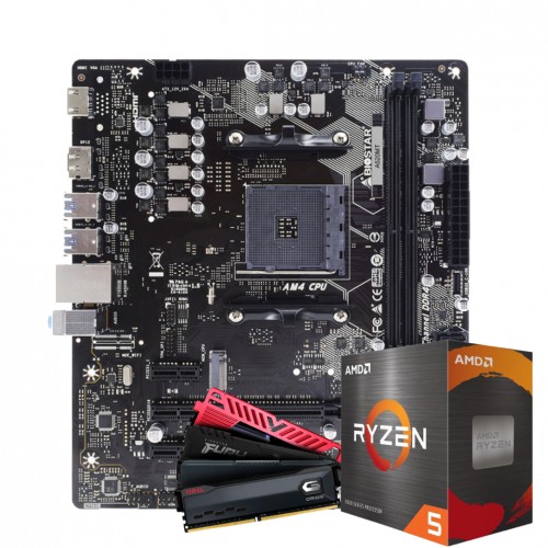 Kit Upgrade Ryzen 5 4600G, Placa Mãe Biostar A520MT - Terabyte
