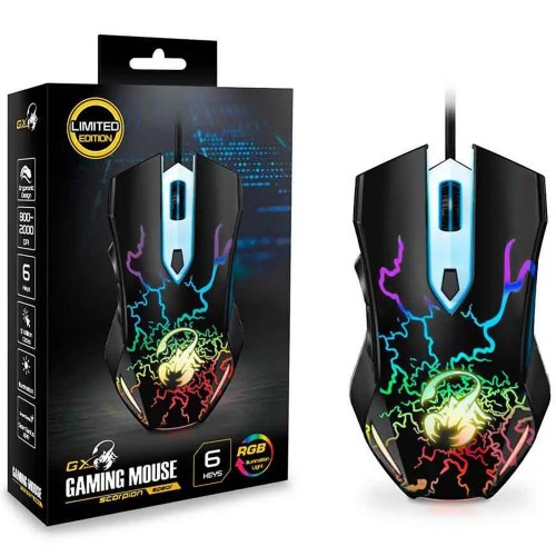 Mouse Gamer Genius Scorpion Spear, RGB, 2000 DPI, 6 Botões, USB, Preto ...