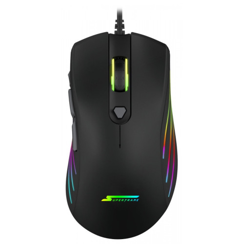 Mouse Gamer SuperFrame BIG BOSS 12000 DPI RGB 7 Botões Black