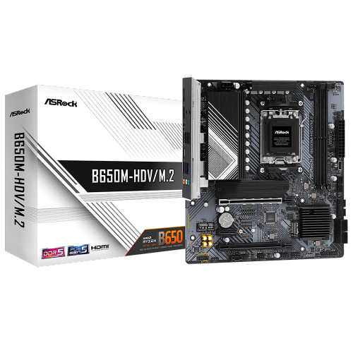 Placa-Mãe ASRock B650M-HDV/M.2 B650 AM5 M-ATX | Terabyte